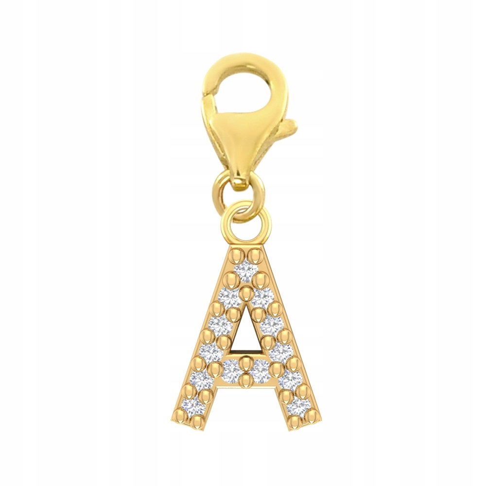 ZŁOTY CHARMS LITERA A LITERKA ZŁOTO 333 INICJAŁ 5995697130 - Allegro.pl