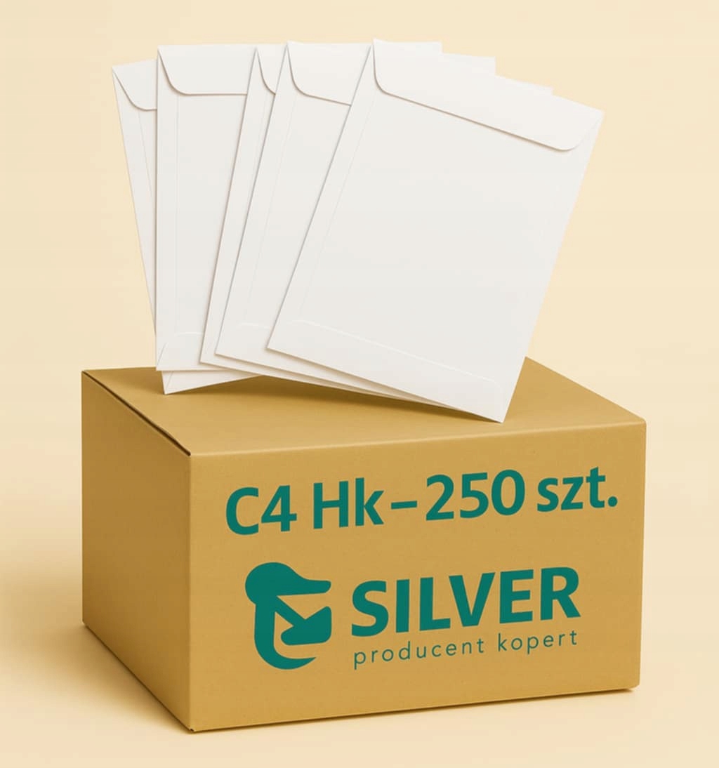 Koperta bez okienka C4 (229 x 324 mm) biały 250 szt. (5906660186953 ...