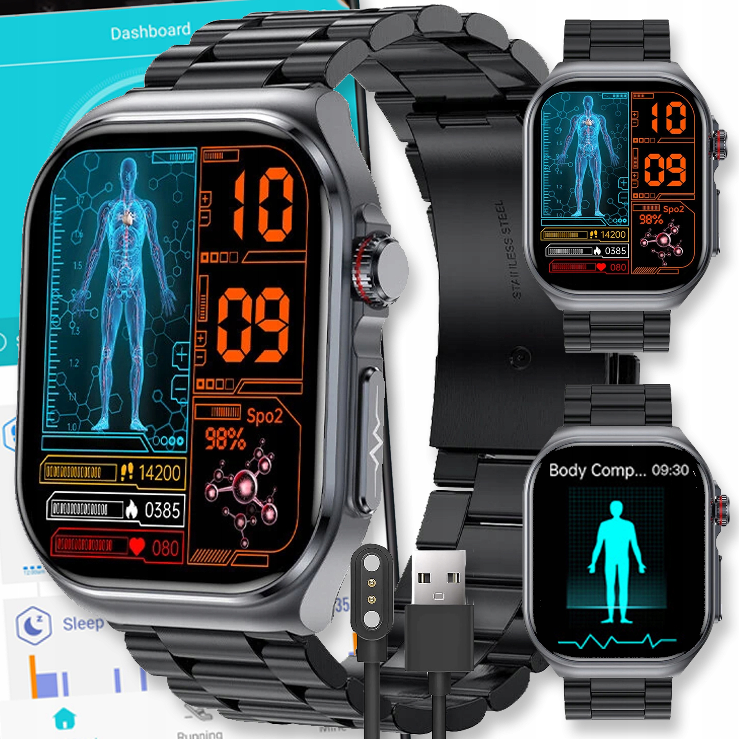 ZEGAREK SMARTWATCH OPASKA SMARTBAND PRO SPORT PULS SPORTOWY SMART MENU PL - Sklep, Opinie, Cena ...