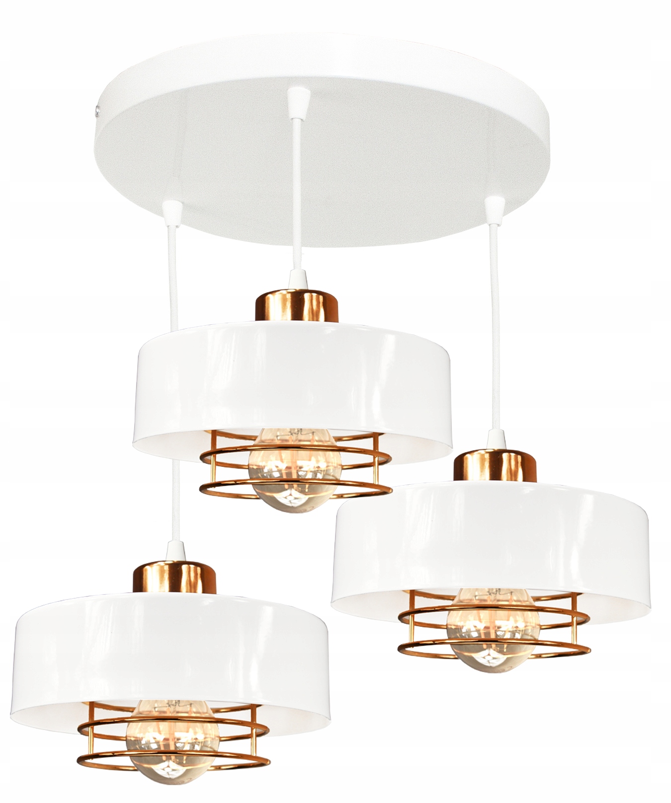 Lampa wisząca JasnoCiemno LOFT SPIRO COPPER 3 -punkty światła E27 ...