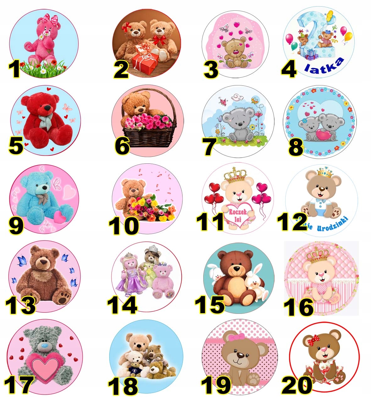 OPŁATEK NA TORT DZIECIĘCY, MISIE 14784545926 - Allegro.pl