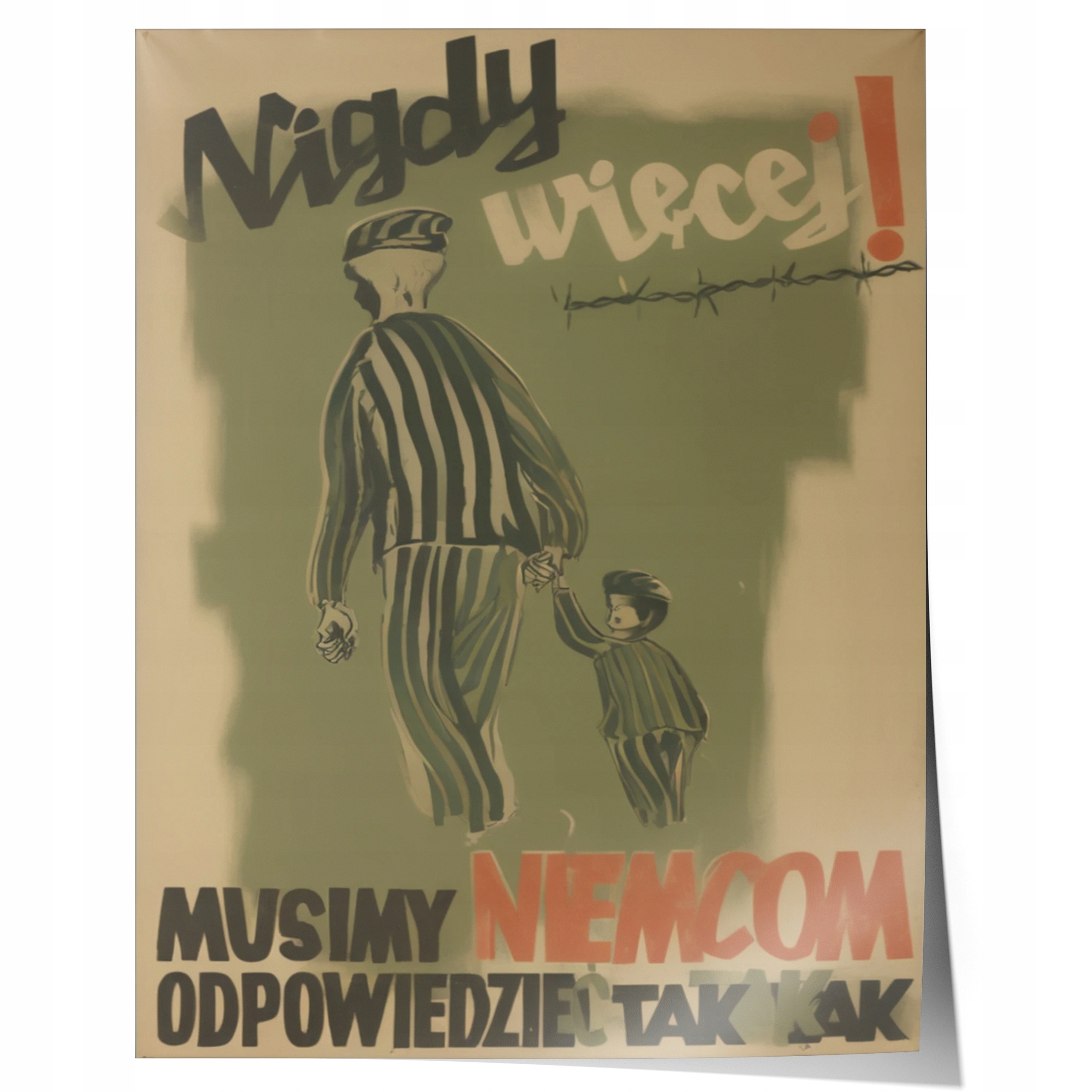 Plakat Grafiki PRL Nigdy Więcej Auschwitz • Cena, Opinie • Plakaty ...