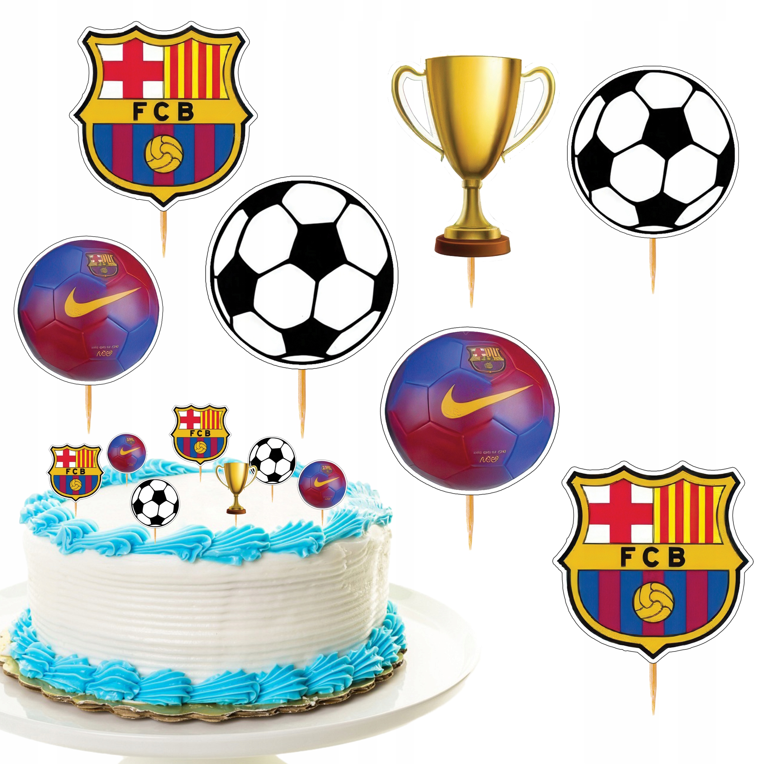 TOPPER NA TORT FC BARCELONA LAMINE YAMAL ZESTAW POSTACI TOPPERY 7 szt ...