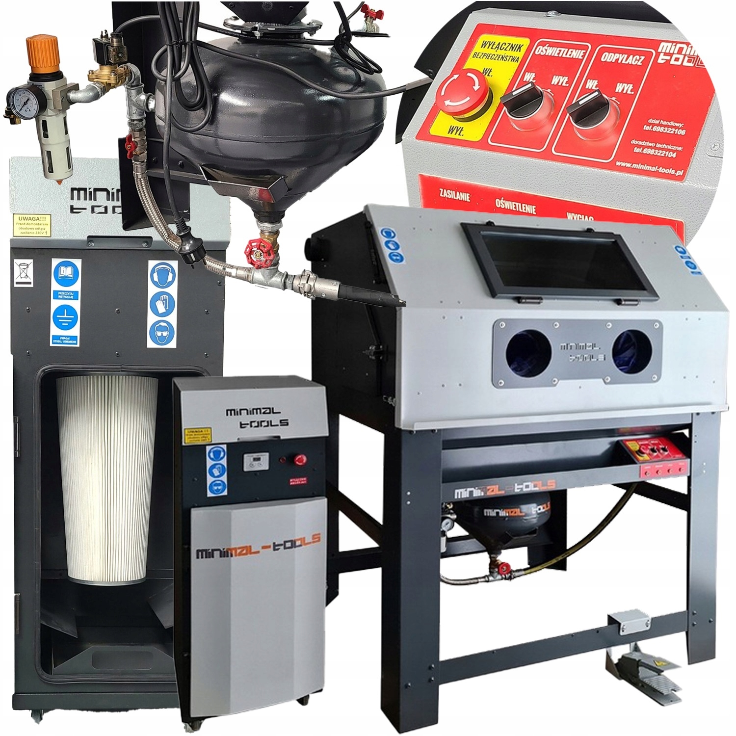 Piaskarka kabinowa MINIMAL TOOLS 520 l 5905054600624 za 13664.97PLN z Siedlce - Allegro ...