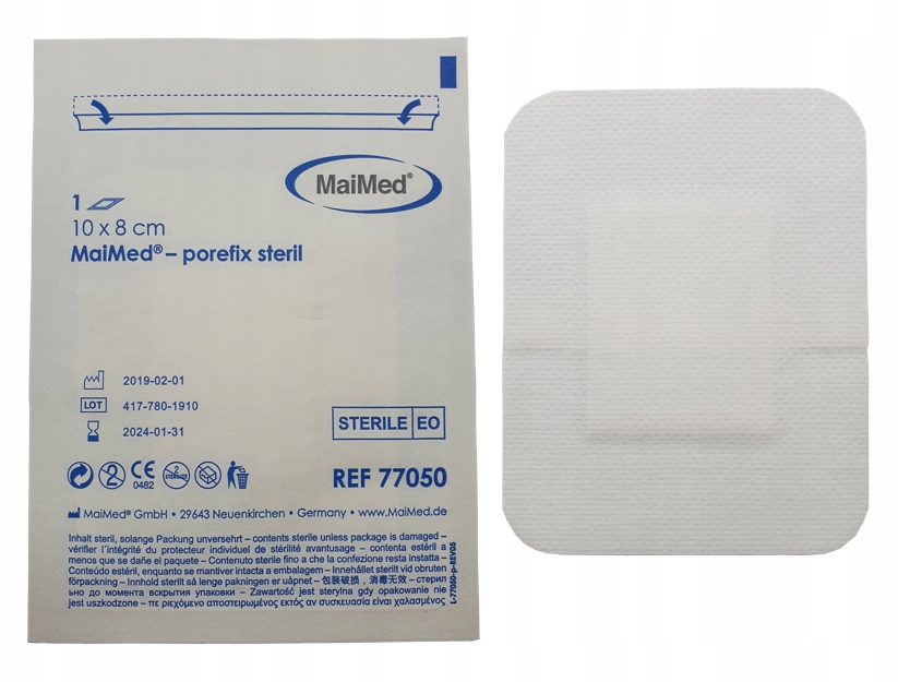 PLASTER Z OPATRUNKIEM STERYLNY NA RANY Z WKŁADEM CHŁONNYM 10X8cm 1SZT ...