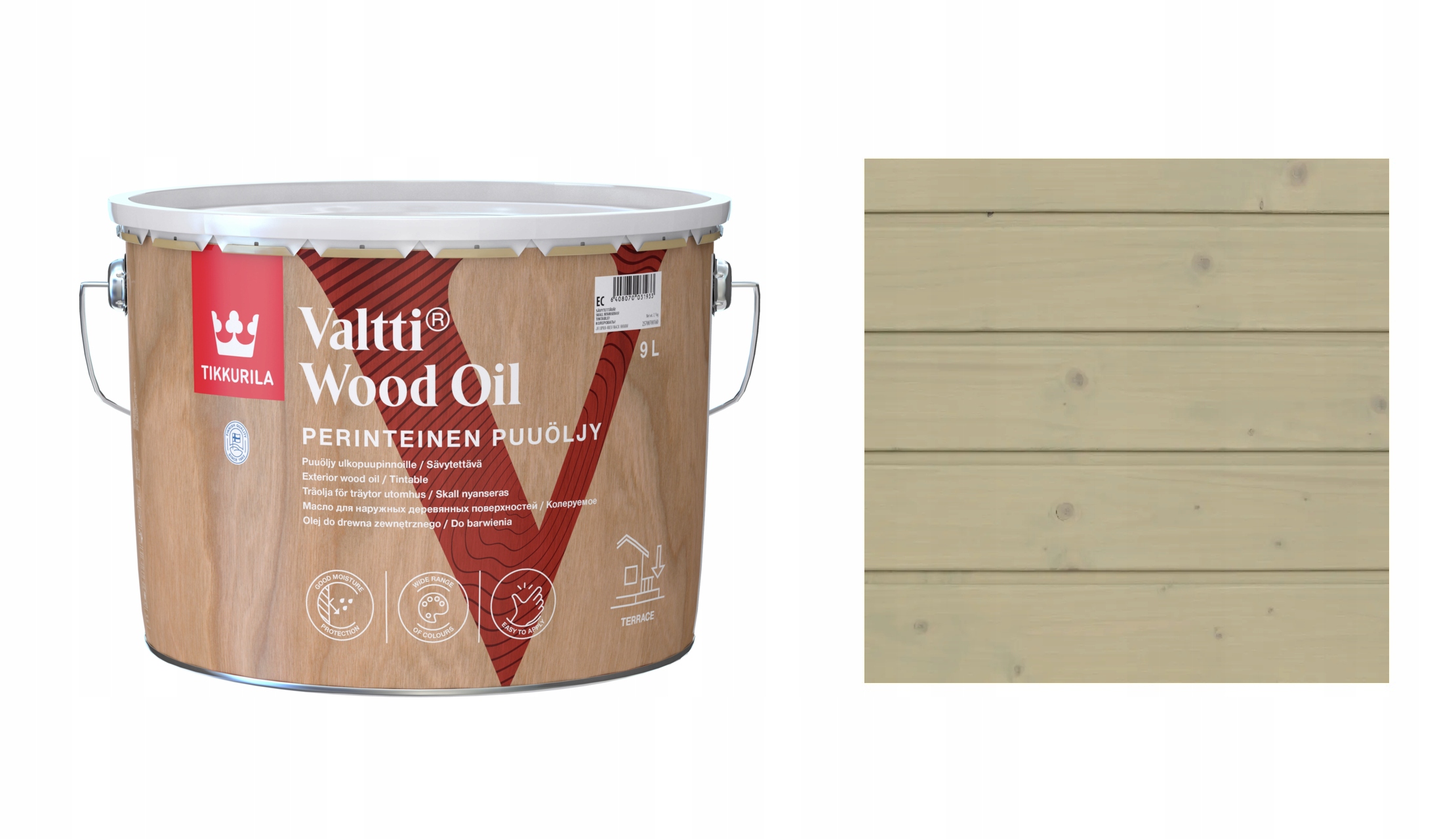 TIKKURILA VALTTI WOOD OIL 9L 243A SERENDIPITY OLEJ ROZPOUŠTĚDLOVÝ, • Ceny, Recenze - Allegro