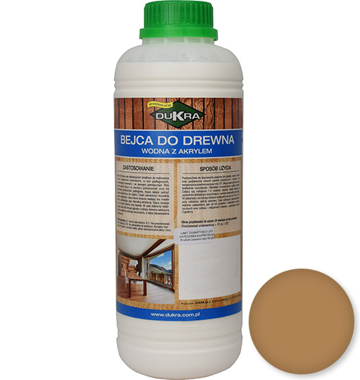 Bejca wodna do drewna Dukra 1l DĄB • 28.90PLN • Bejce, Lakierobejce ...