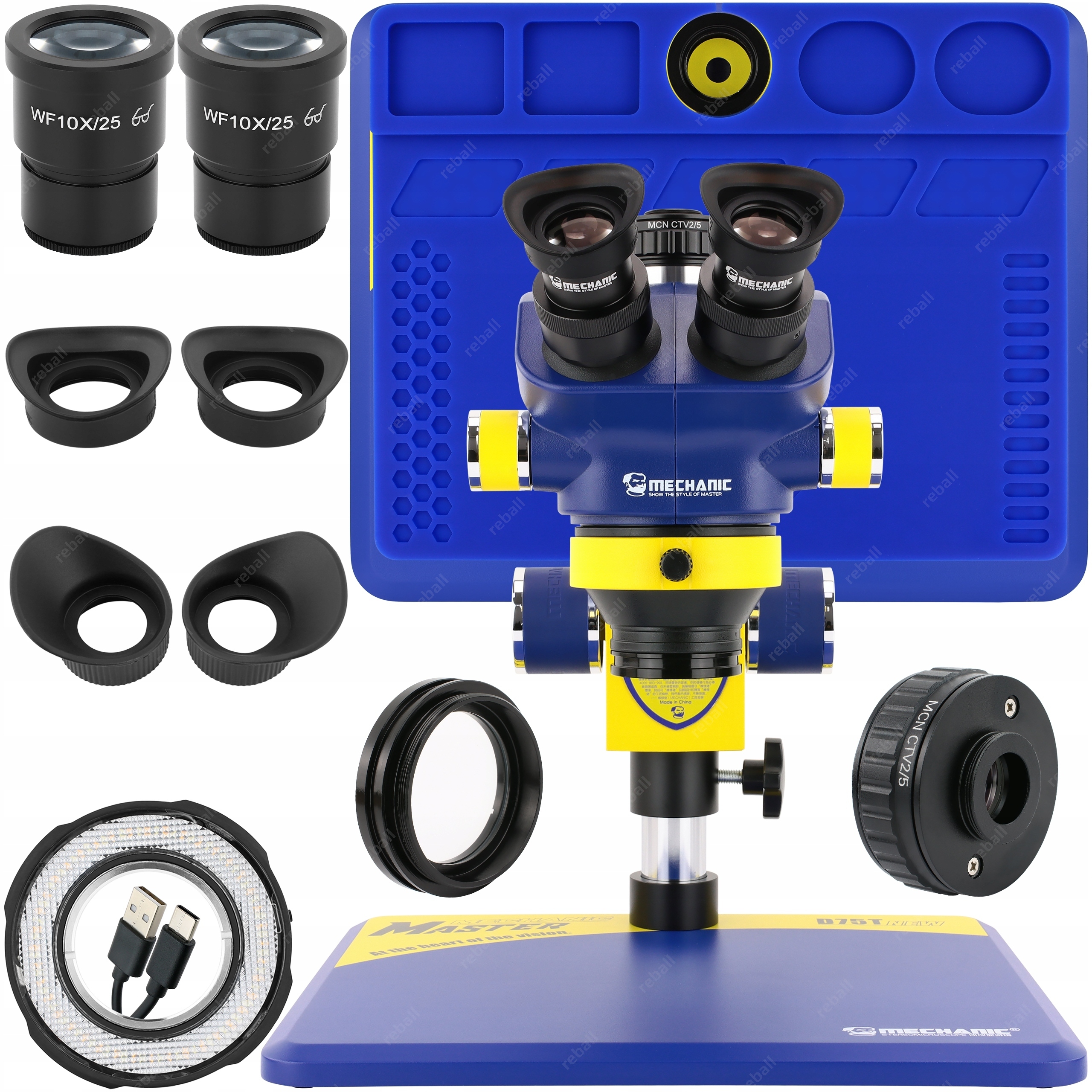 Mikroskop optyczny Reball DO LUTOWANIA OPTYCZNY CYFROWY MATA SILIKONOWA ...