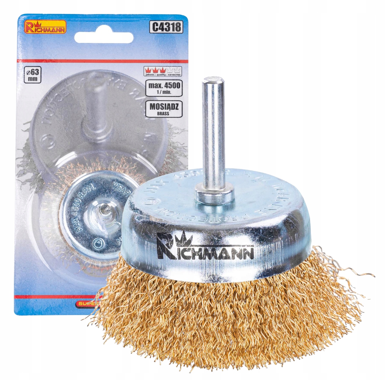 SZCZOTKA DO WIERT. DOCZOŁOWA 65MM MOSIĄDZ RICHMANN (3617600479746 ...