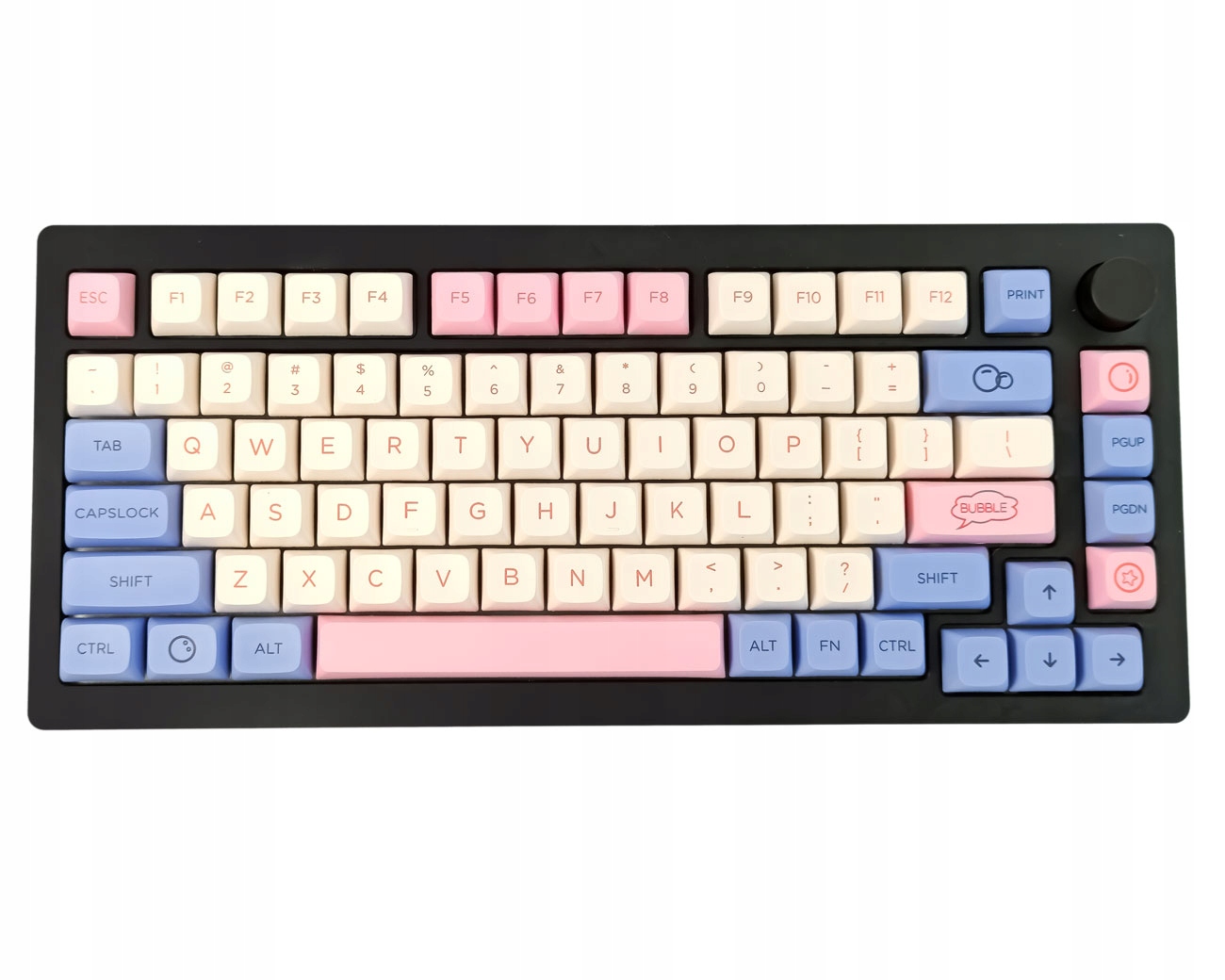 Bubble Custom KEYCAPS Set Space Esc White Barevné + Switch Keycap ...