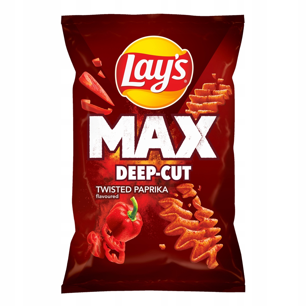 Lay's Lays Max Paprika Chipsy ziemniaczane deep-cut paprykowe 120g (5900259128966) • Cena ...