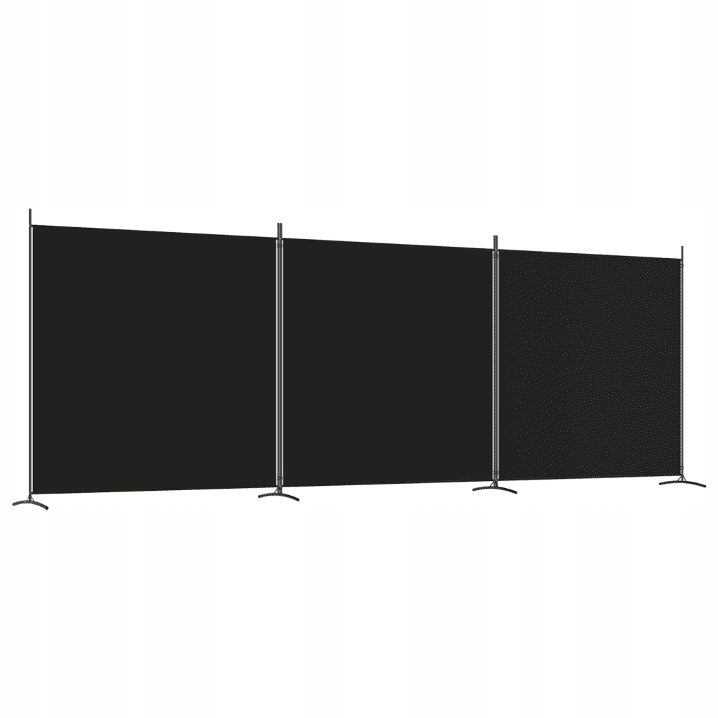 Parawan przegroda 3-panelowy czarny 525x180cm (5906227297535) • Cena ...