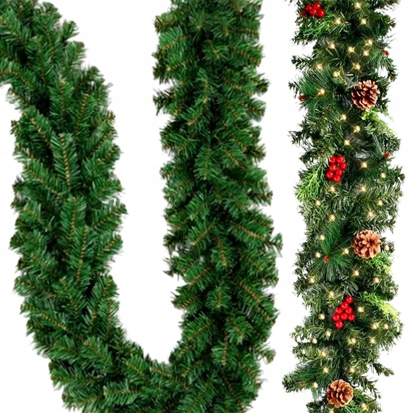 SZTUCZNA GIRLANDA CHOINKOWA ŚWIĄTECZNA OZDOBA NA KOMINEK SCHODY WĄŻ CHOINKA (5905440427408 ...