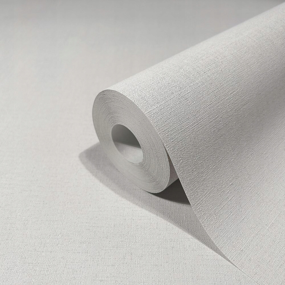 TAPETA WINYLOWA NA FLIZELINIE GŁADKA JASNOSZARA BEZ WZORU ...