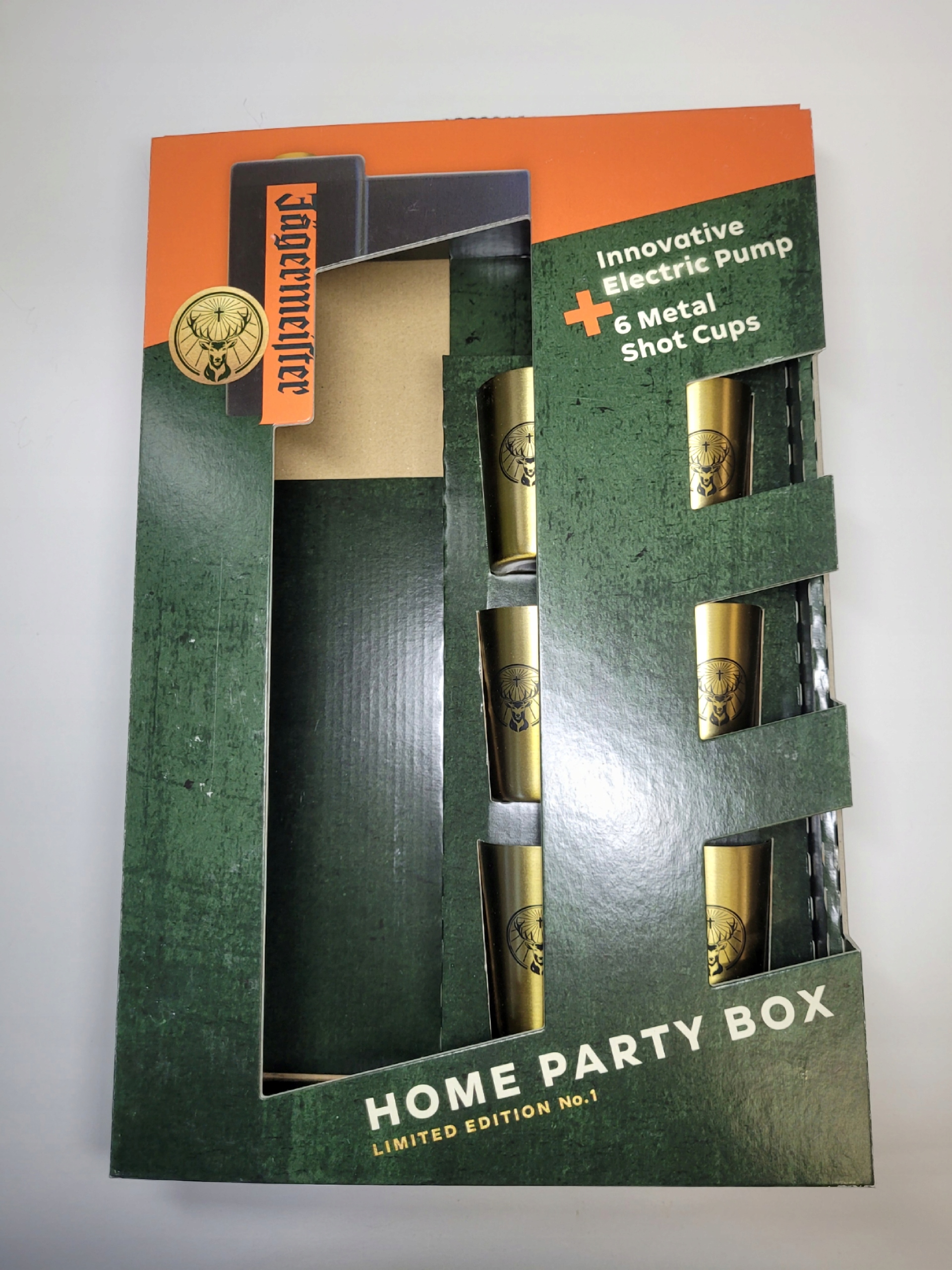 JAGERMEISTER HOME PARTY BOX Solidny Karton + 6 Kieliszków NA PREZENT ...