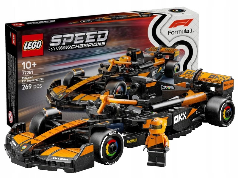 LEGO SPEED CHAMPIONS 77251 BOLID F1 MCLAREN TEAM MCL38, zestaw klocków ...