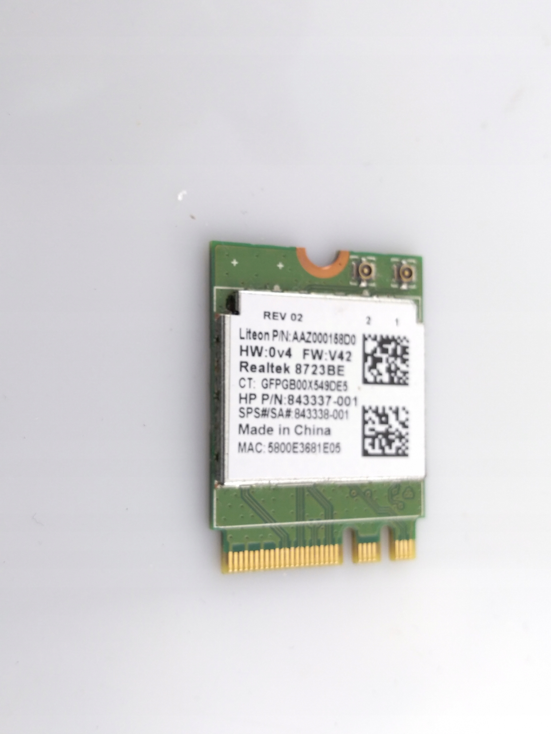 Karta mini WLAN WiFi Realtek RTL8723BE HP - Sklep, Opinie, Cena w ...