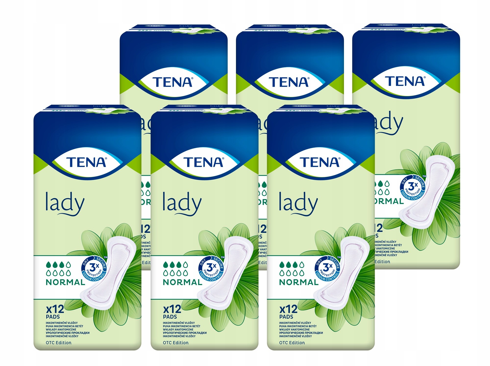 Wkładki anatomiczne TENA Lady Normal 6op x 12szt (7322540056761) • Cena ...