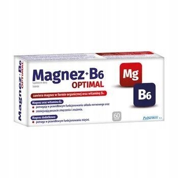 MAGNEZ + B6 Optimal witamina B 60 tabletek 13492989223 - Allegro.pl