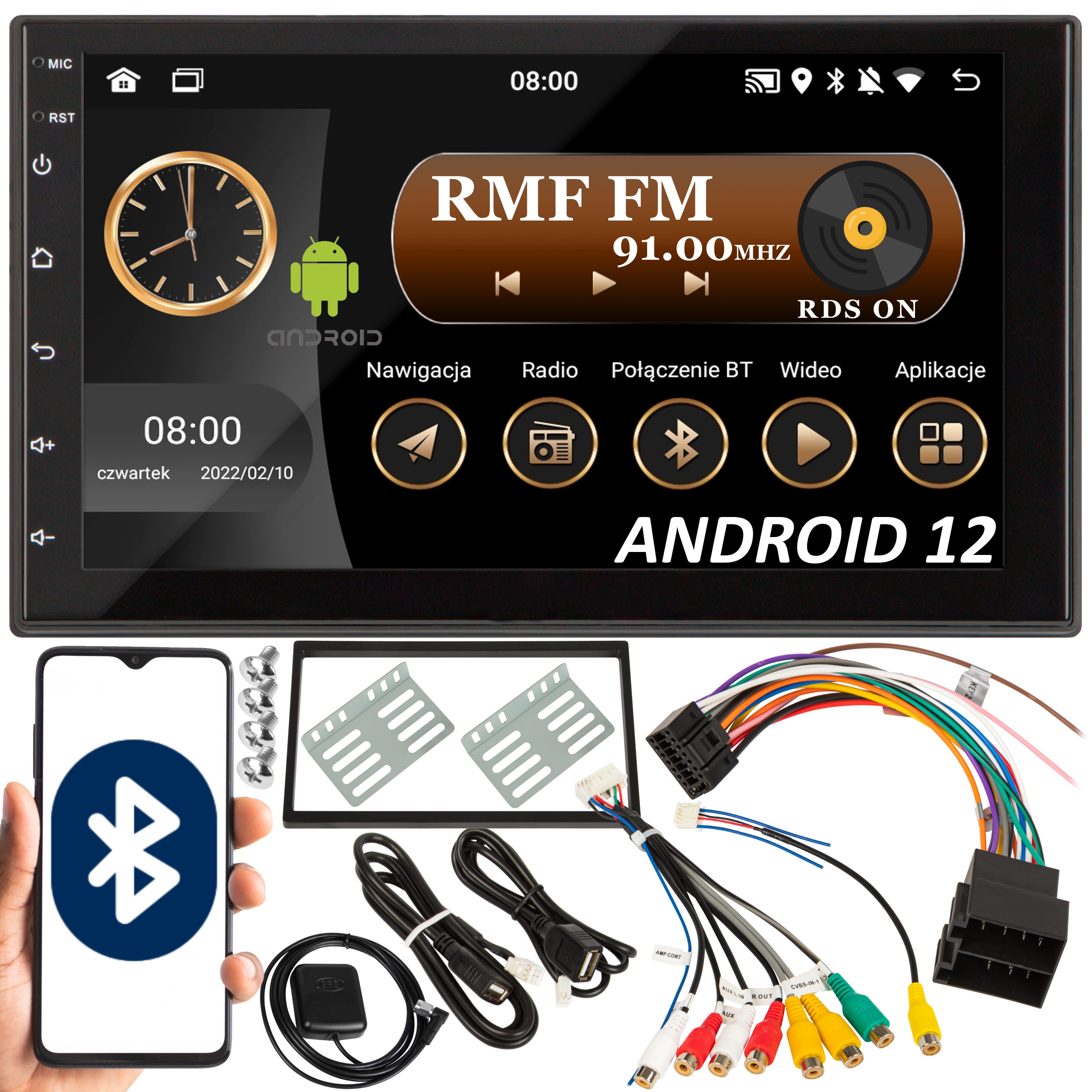 RADIO SAMOCHODOWE 2 DIN WiFi GPS ANDROID AUTO BLUETOOTH USB RDS CARPLAY - Sklep, Opinie, Cena w ...