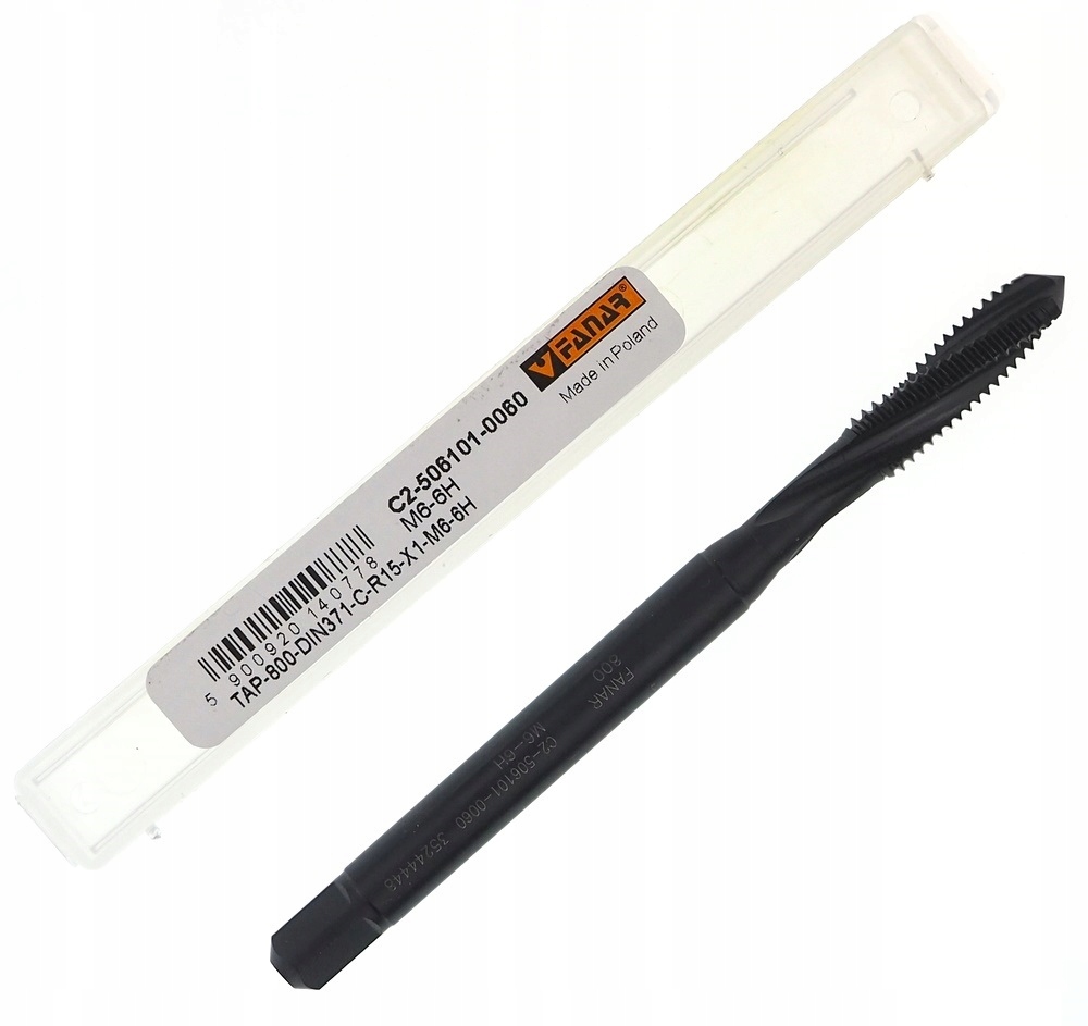 Gwintownik maszynowy skrętny FANAR TAP-800 DIN 371-C R15 X1 M6 6H (C2 ...