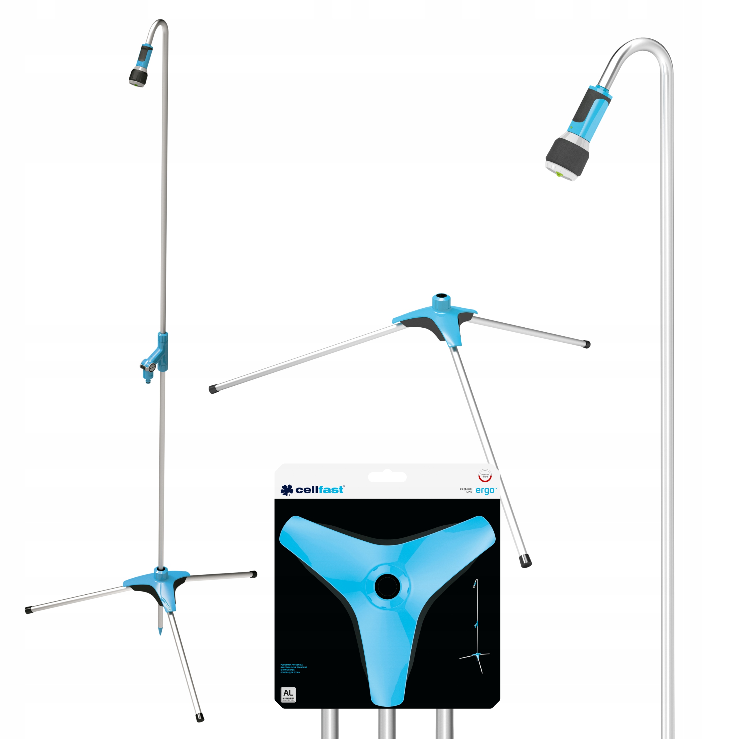 CELLFAST PRYSZNIC OGRODOWY Z PODSTAWĄ NATRYSK REGULACJA 228cm ERGO 53-472 (5901828859687) • Cena ...