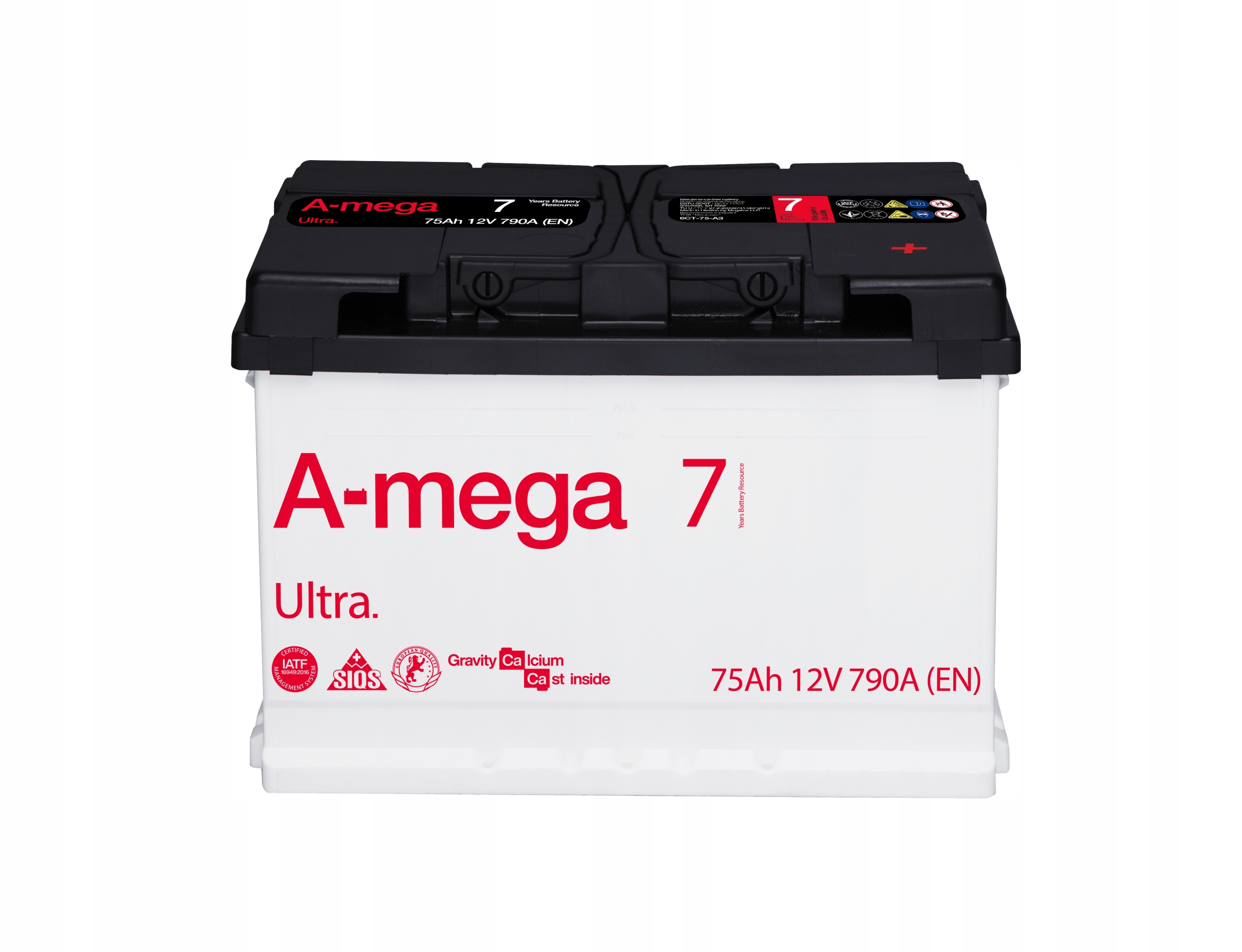 Akumulator Amega 75 Ah 790 A ULTRA M7 • Cena, Opinie - Allegro