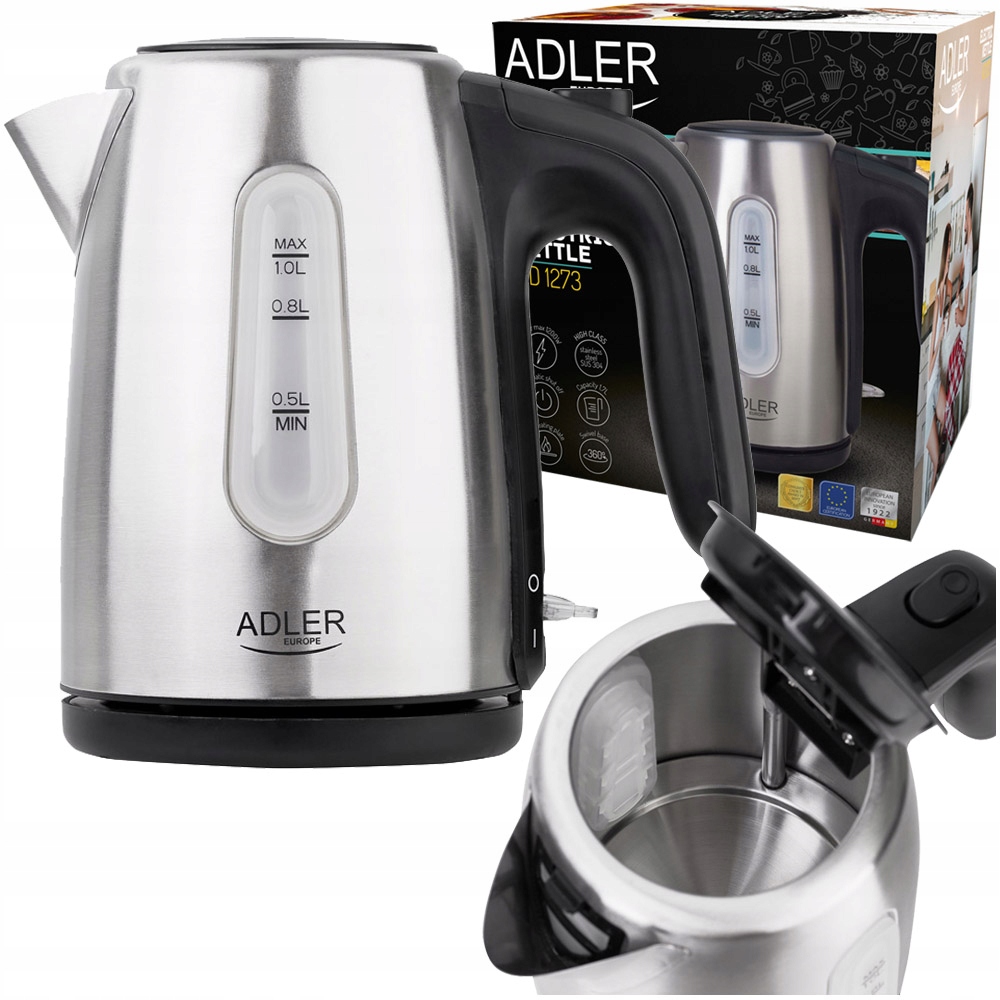 METALOWY CZAJNIK BEZPRZEWODOWY MAŁY 1L 1200W (5902934830911) • Cena, Opinie • Czajniki i imbryki ...