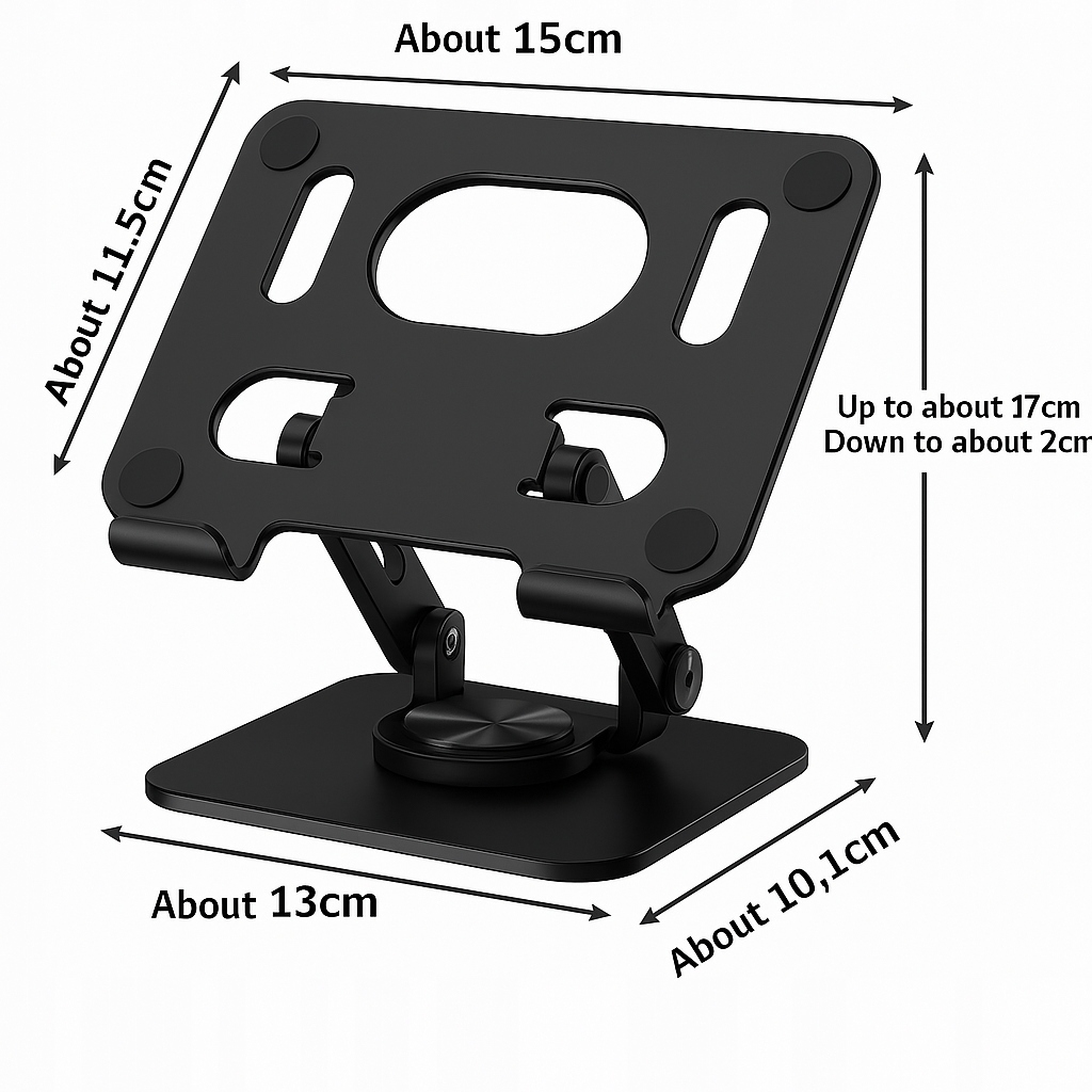 Skládací hliníkový stojan pod Tablet / Notebook – černý za 242.00CZK ...