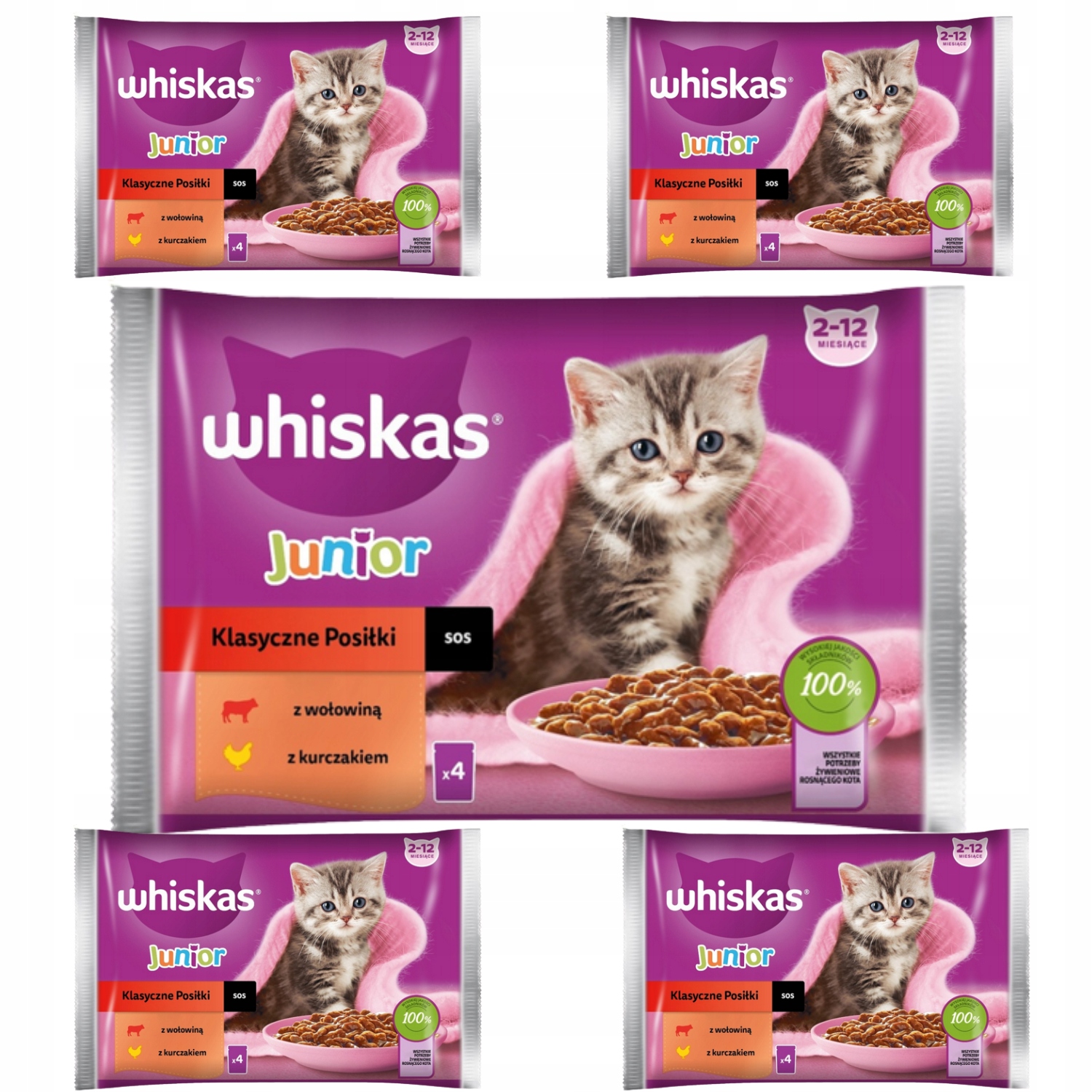 Whiskas Junior mix smaków w sosie 20x85g (5900951301803) • Cena, Opinie • Mokra karma ...