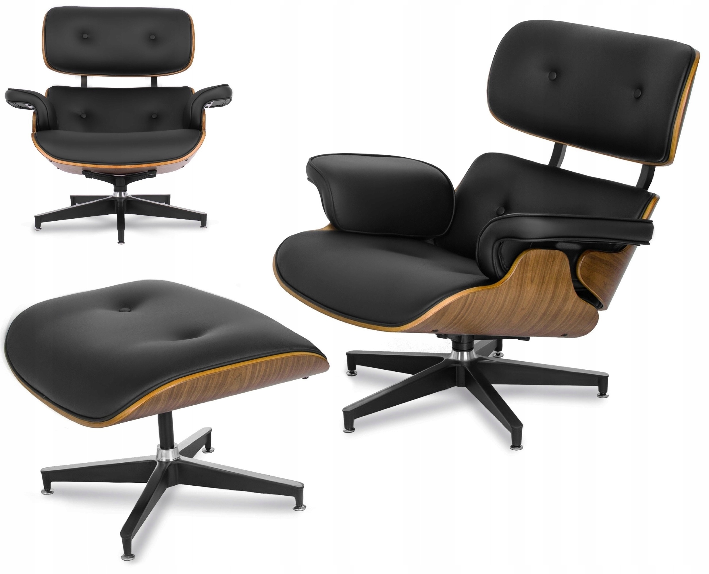 Fotel Wypoczynkowy Gabinetowy z Podnóżkiem Nowoczesny Loft Stylowy ...