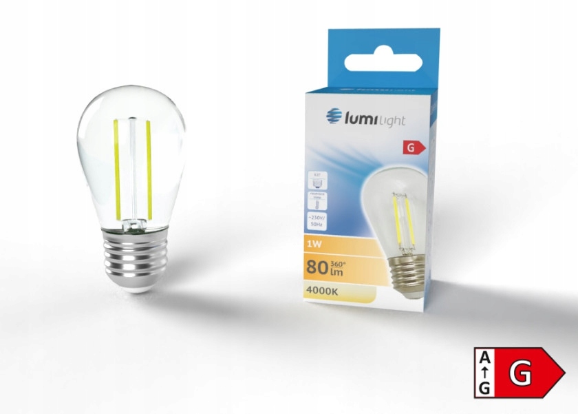 ŻARÓWKA LED E27 1W 80LM OZDOBNA BARWA NEUTRALNA (5901619346501) • Cena ...