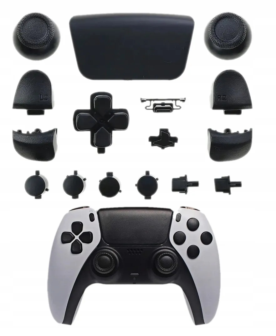 KOMPLET PRZYCISKÓW PRZYCISKI + GRZYBKI I ZAŚLEPKA DO PADA PS5 DUALSENSE ...