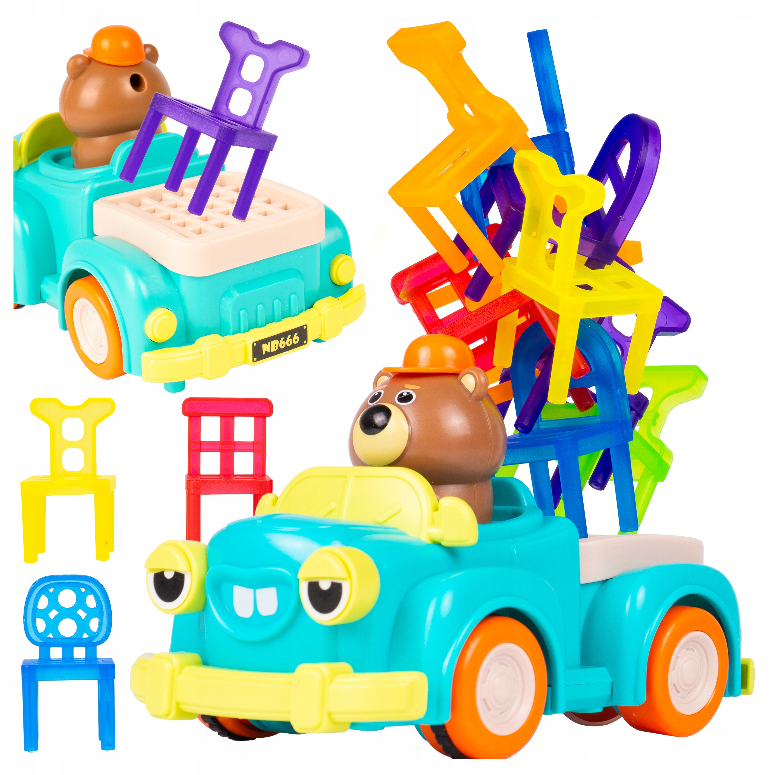 ZRĘCZNOŚCIOWA GRA rodzinna SPADAJĄCE KRZESŁA Samochód Auto RUCHOMY CEL NS (5904659195009) • Cena ...