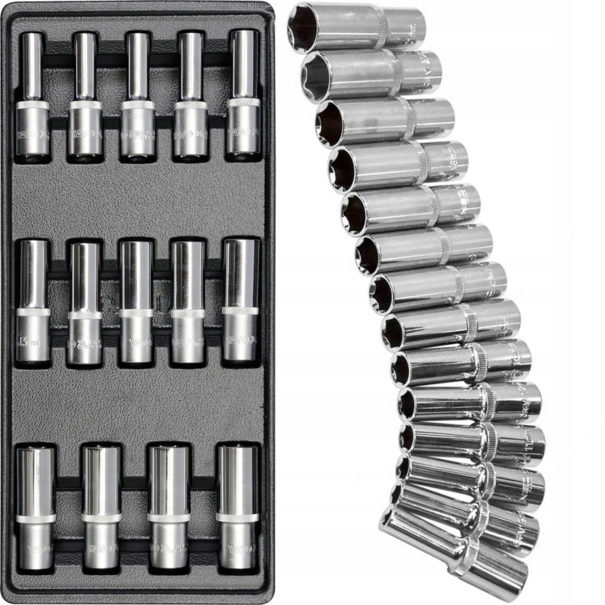 YATO WKŁAD + NASADKI DŁUGIE 8-21MM 1/2" 14el 5906083955396 za 82.80PLN ...