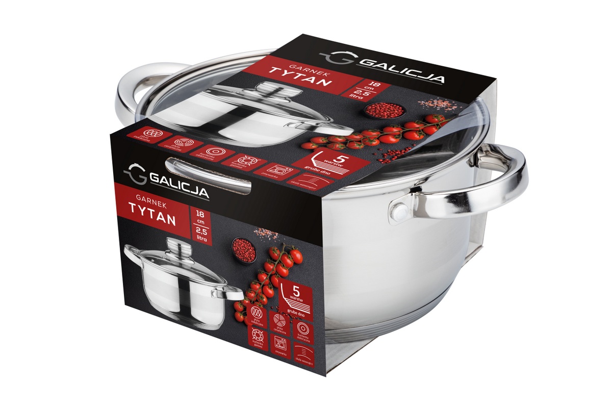 GARNEK TYTAN GALICJA 18cm 2,5l 19792 - Galicja | Sklep EMPIK.COM