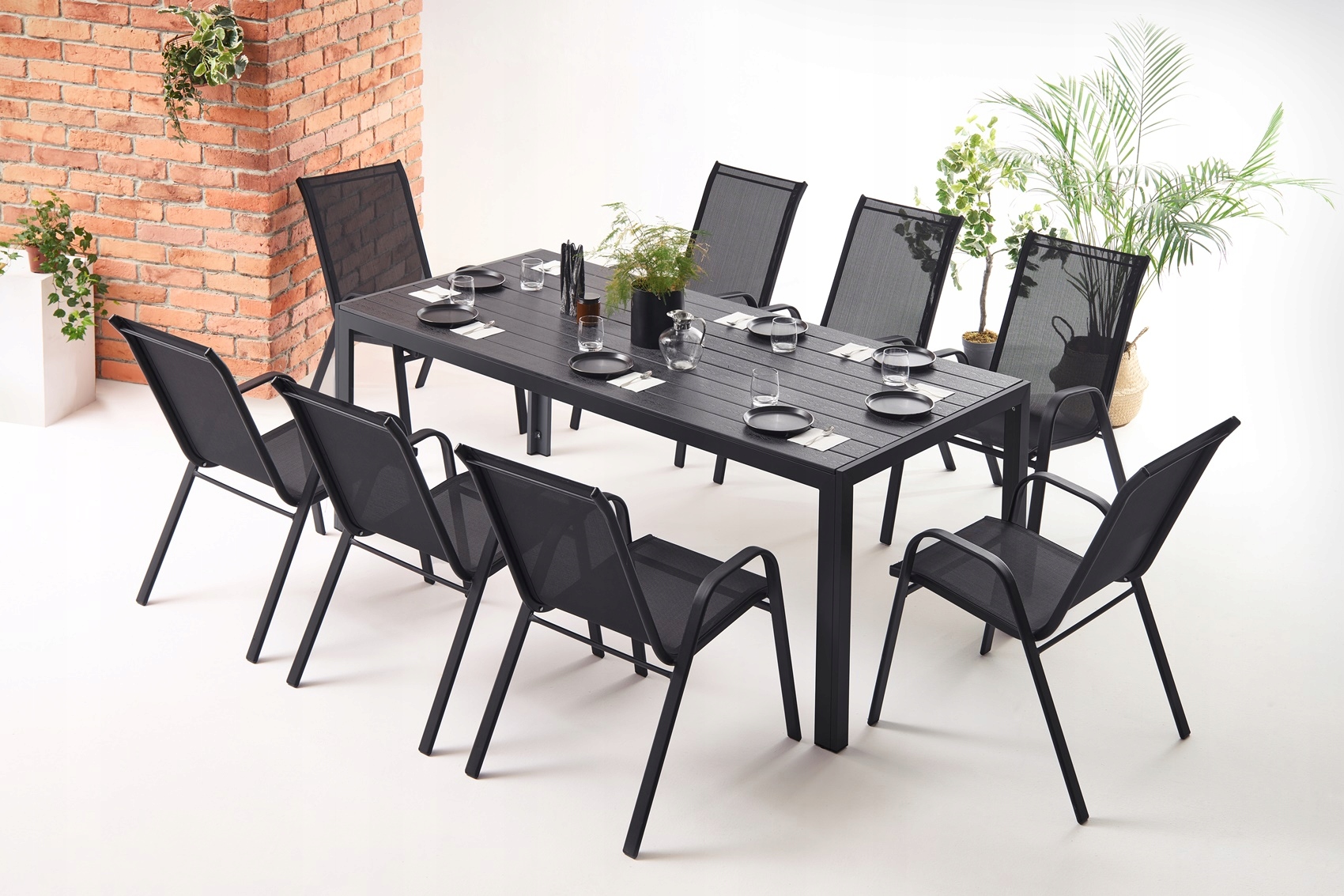 ZESTAW OGRODOWY STÓŁ 200 cm DESKA KOMPOZYTOWA WPC (5905143014691 ...