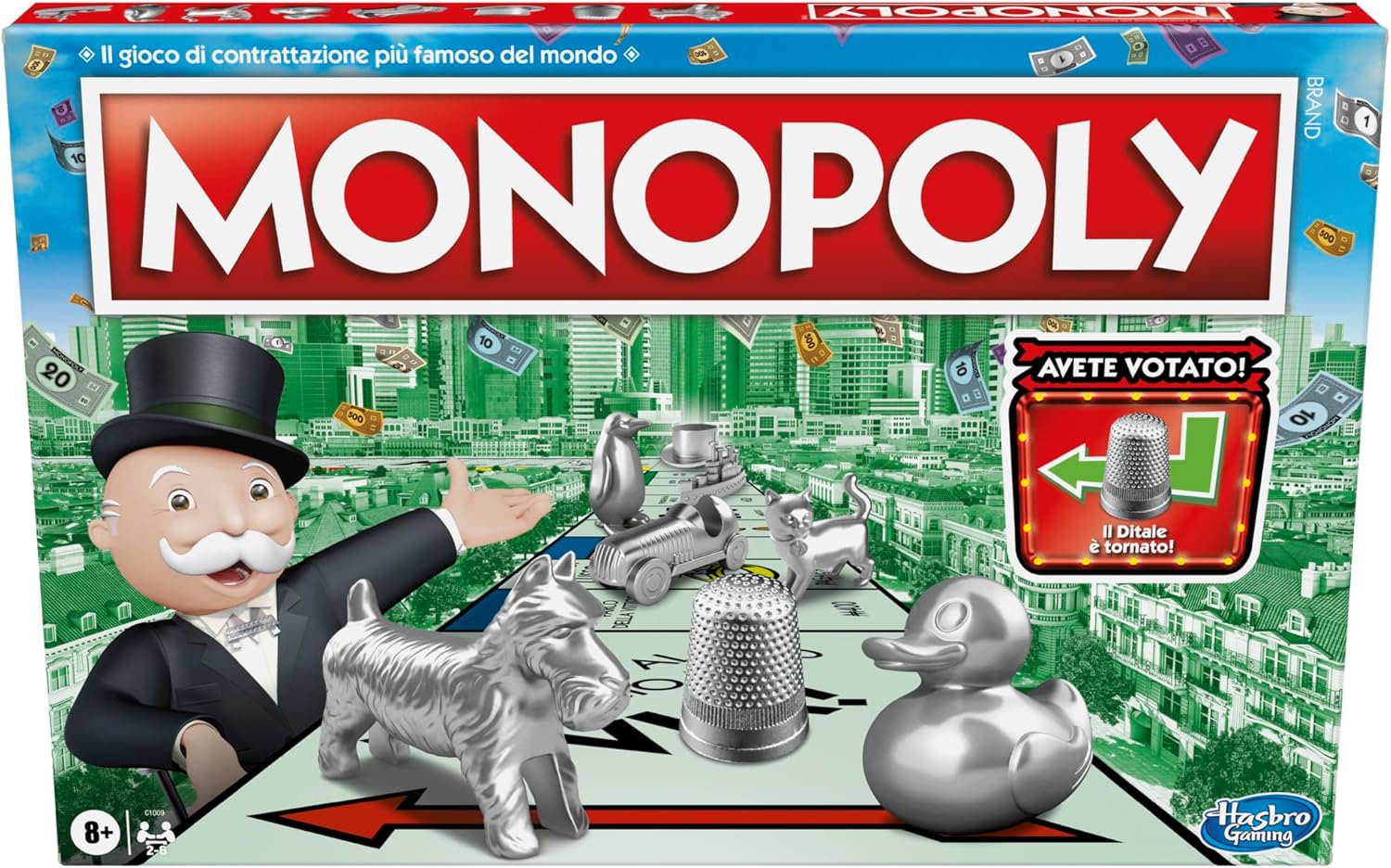 HASBRO MONOPOLY GRA PLANSZOWA WERSJA WŁOSKA - Stan: Po zwrocie 119 ...