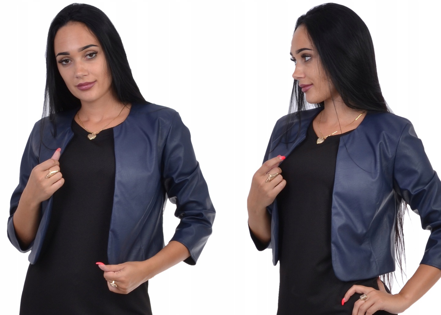 ELEGANCKIE BOLERKO ŻAKIET EKO SKÓRA Rozmiar.48 • Cena, Opinie ...