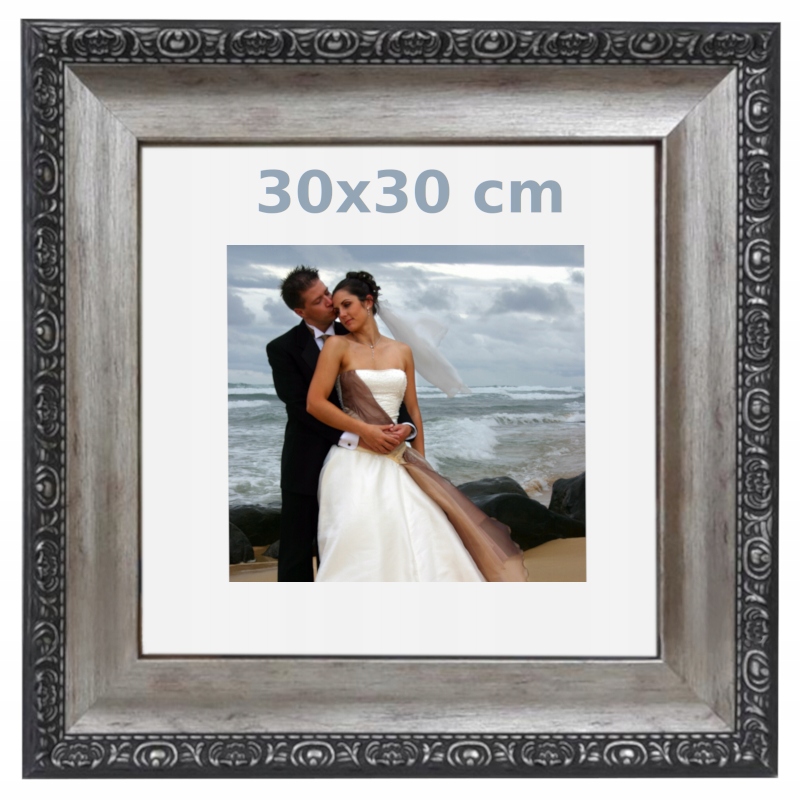 RAMKA ZDJĘCJA PLAKATY FOTO RAMKI 30X30 RAMA SREBRO (5060875547982 ...