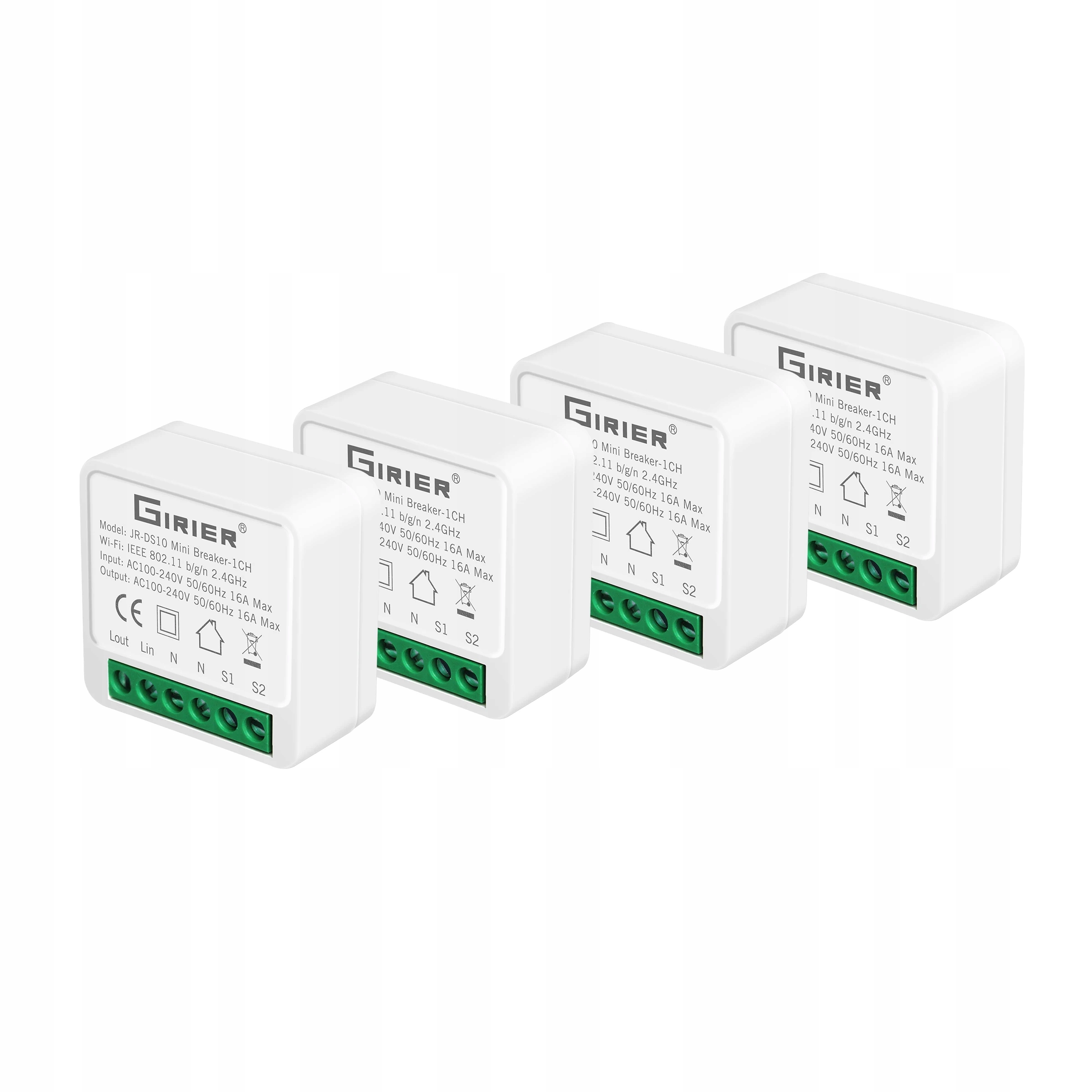 Smart Switch 1CH Girier JR-DS10 Wifi Bluetooth 16A Tuya Google Home 4szt. (4718097170129) • Cena ...