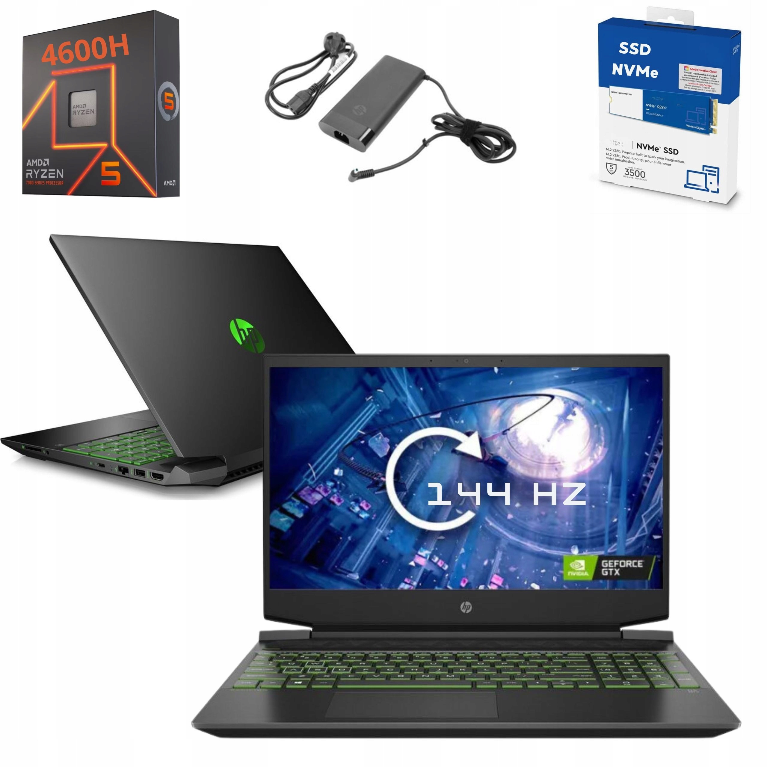 HP Pavilion Gaming 15 Ryzen 5 4600H 16GB 2TB SSD Win11 GTX1650 144Hz ...