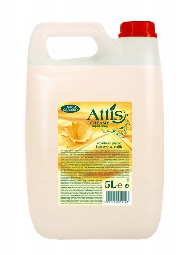 Mydło 5l GLICERYNOWE ATTIS Mleko Miód Białe! 13407865014 - Allegro.pl