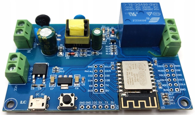 Moduł przekaźnika WiFi ESP8266 5V AC/DC sterownik IoT do Arduino ...
