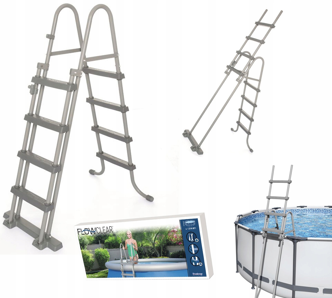 DRABINKA BASENOWA DWUSTRONNA DO BASENU 5 STOPNI (8013193062115) • Cena ...