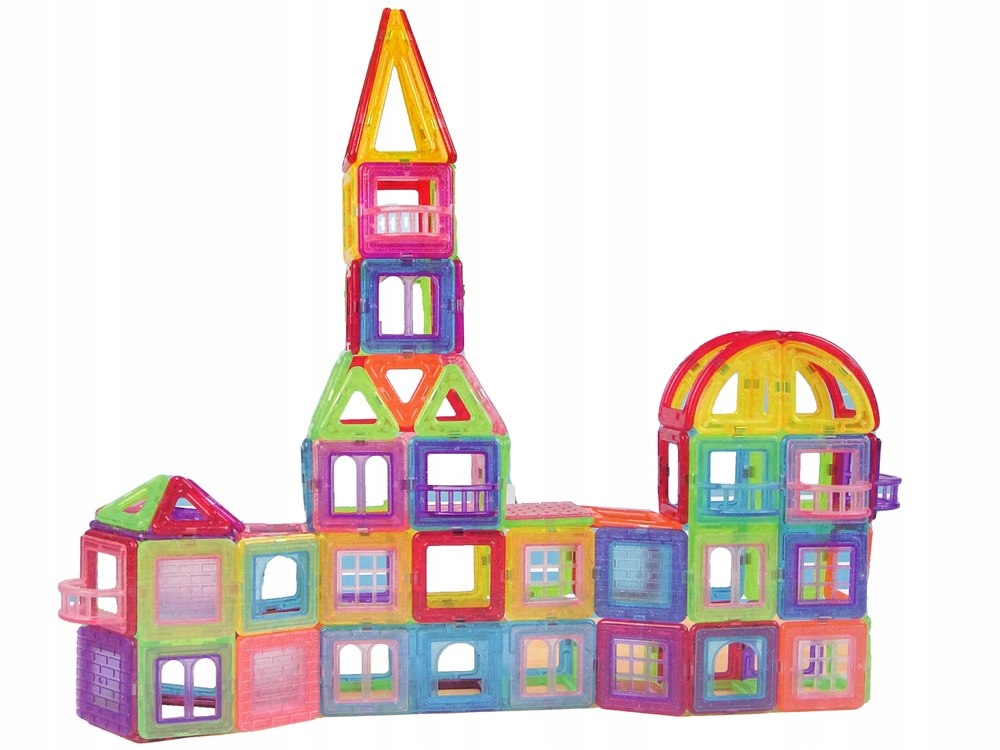 EDUKACYJNE TOR MAGNETYCZNE klocki rurki konstrukcyjne 3D kulki dzieci ...