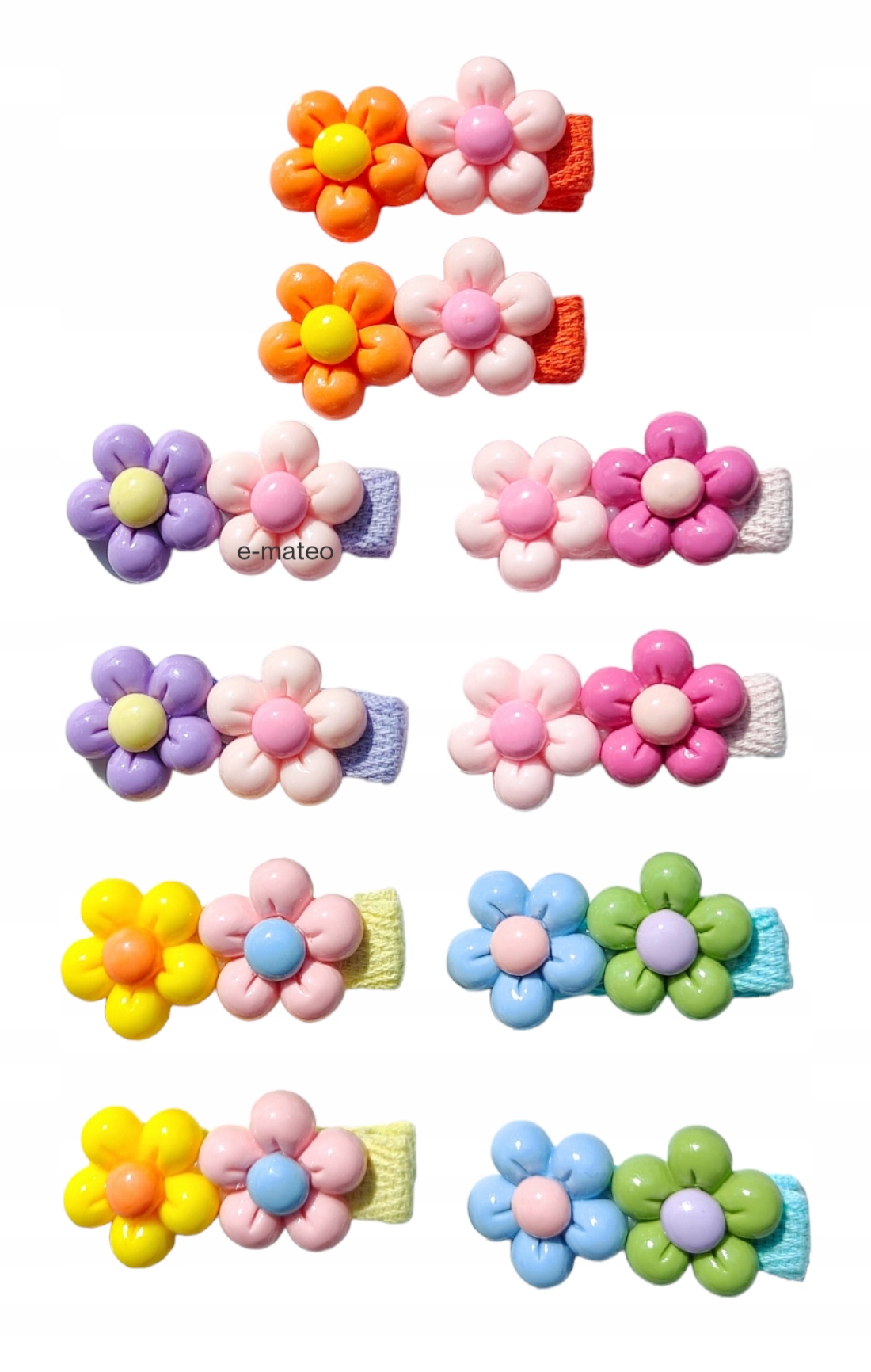 Spinki do włosów dla dzieci dziewczynki 5 par spinek kolorowych • Cena ...