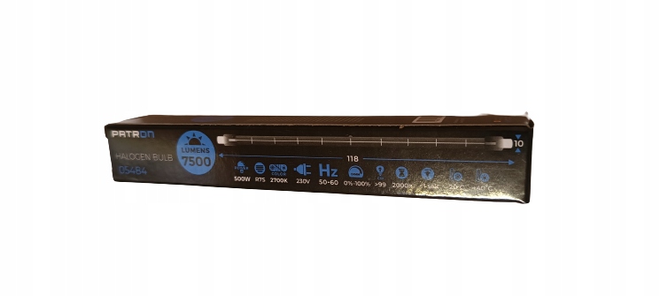 Żarówka żarnik halogen J118 230V 500W R7s Patron (5941029895022) • Cena ...