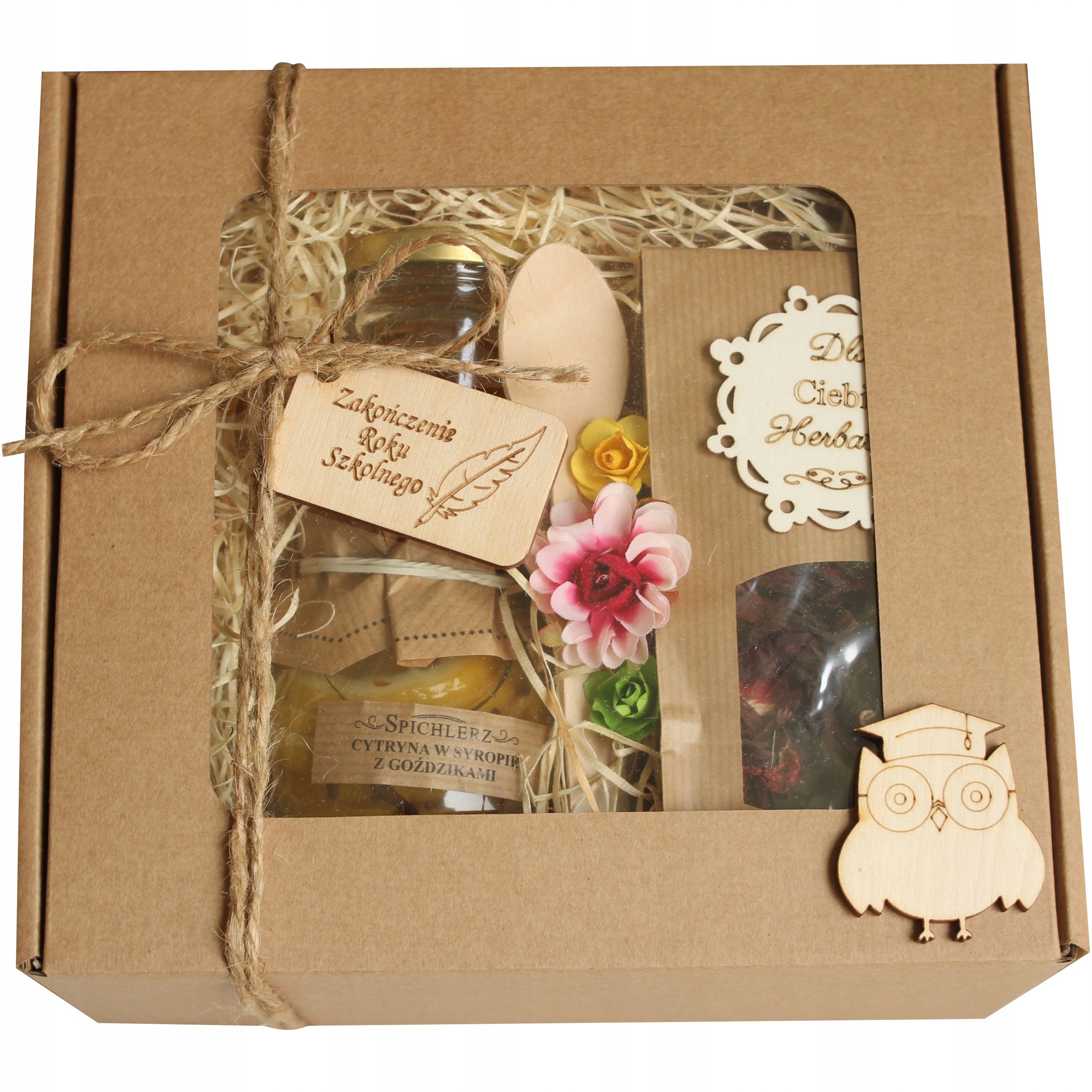 Prezent dla nauczyciela kosz prezentowy na Zakończenie roku szkolnego ...