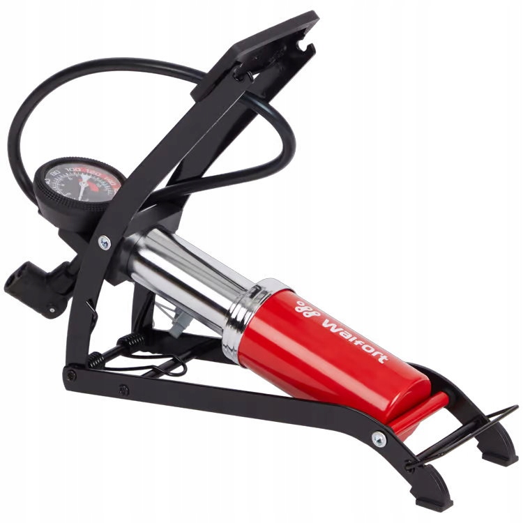 POMPKA DO KÓŁ ROWEROWA SAMOCHODOWA NOŻNA Z MANOMETREM I KOŃCÓWKAMI ...